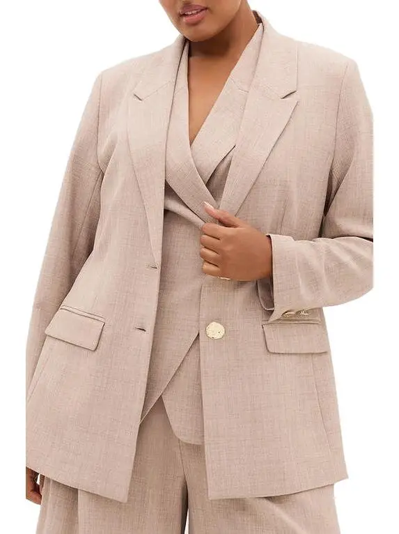 City Chic Luci Blazer - Latte
