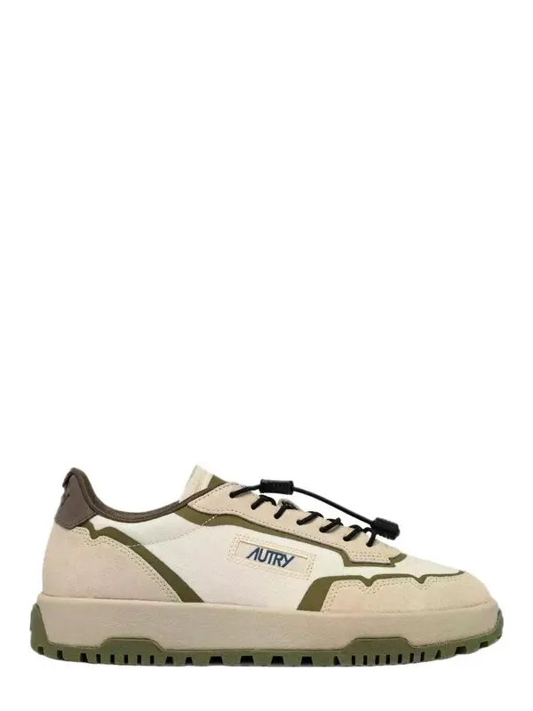 AUTRY Wildpace Low Sneakers In Ripstop Nylon And Suede - Neutrals
