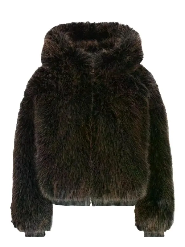 UNCOMMON Hooded Faux-fur Jacket - Brown
