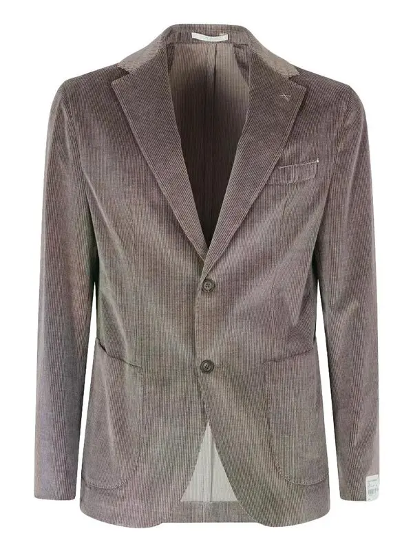 Eleventy Corduroy Single-breasted Blazer - Brown