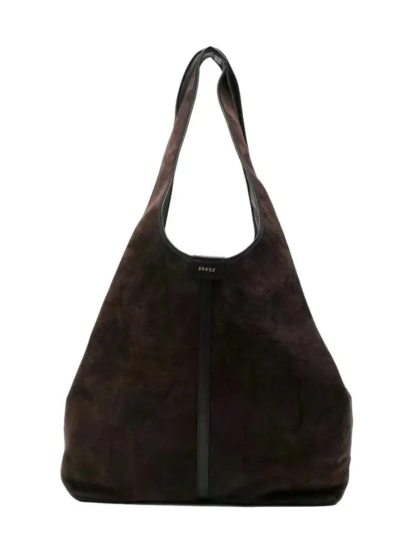 Soeur Suede Leather Shoulder Bag - Brown