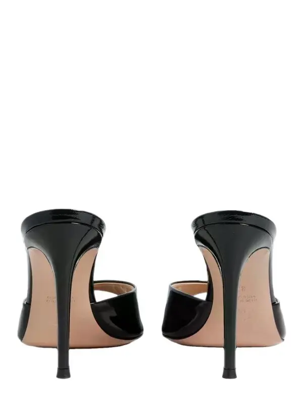 Roberto Festa Patent Leather Heeled Sandals - Black