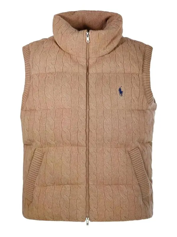 Polo Ralph Lauren Cable-knit Padded Gilet - Neutrals