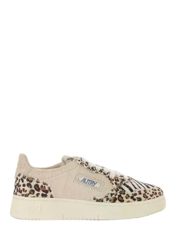 AUTRY Medalist Low Leopard-print Lace-up Sneakers - Neutrals