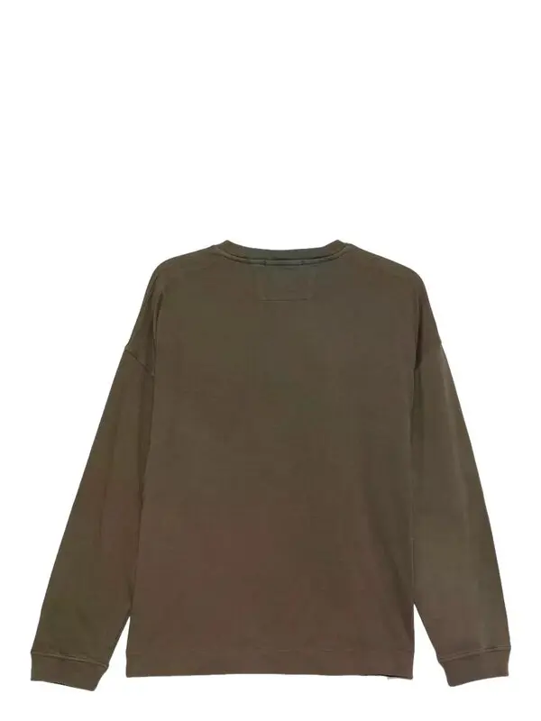 C.P. COMPANY Logo-embroidered Long-sleeve T-shirt - Green