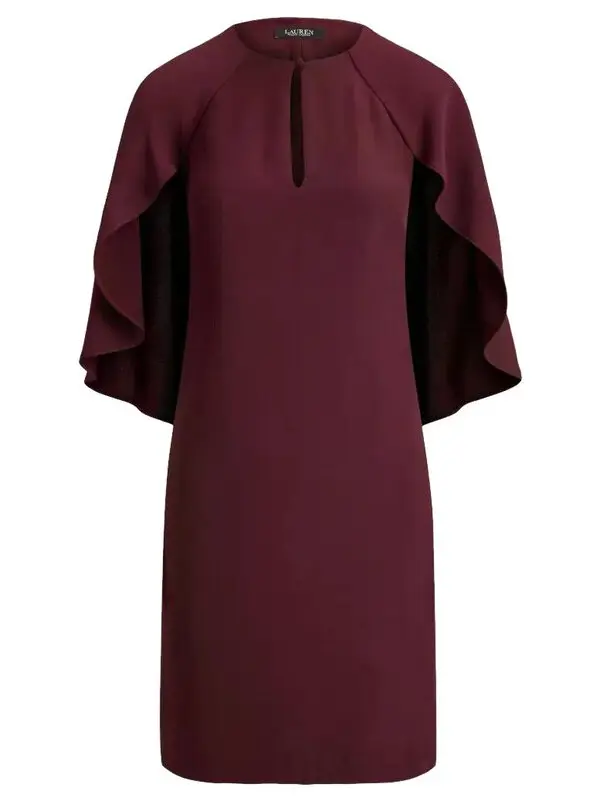 Ralph Lauren Tiveah Cape-sleeve Mini Dress - Red