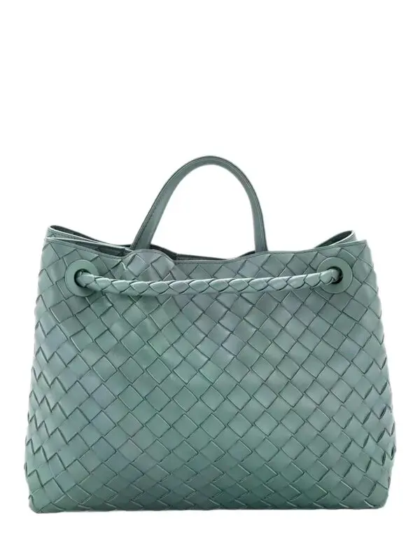Bottega Veneta Intrecciato Nappa Medium Satchel Andiamo Top Handle Bag - Green