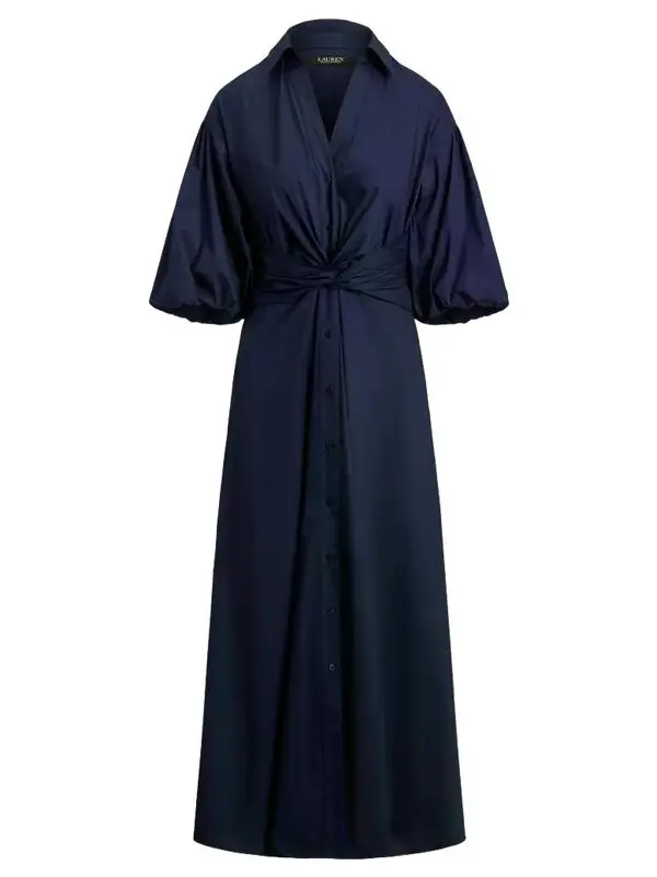 Ralph Lauren Twist-front Midi Dress - Blue