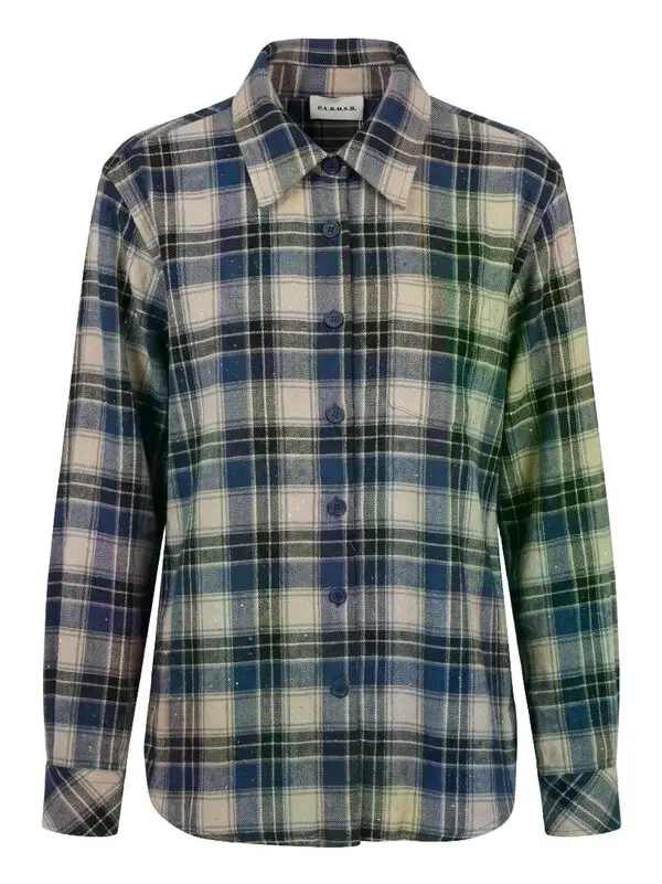 P.a.r.o.s.h Check-print Cotton Shirt - Neutrals