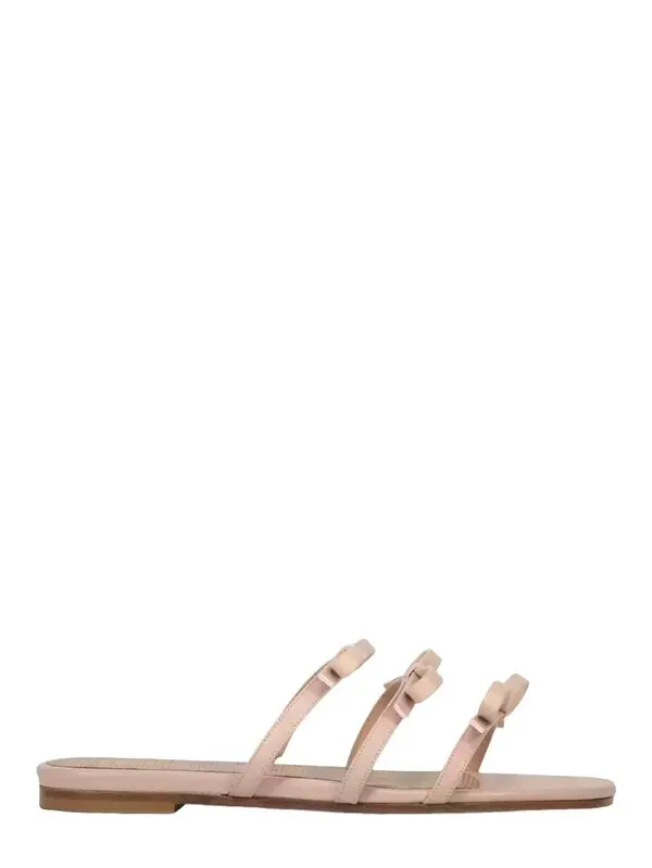 Red Valentino Triple-strap Bow Detail Flat Sandals - Pink