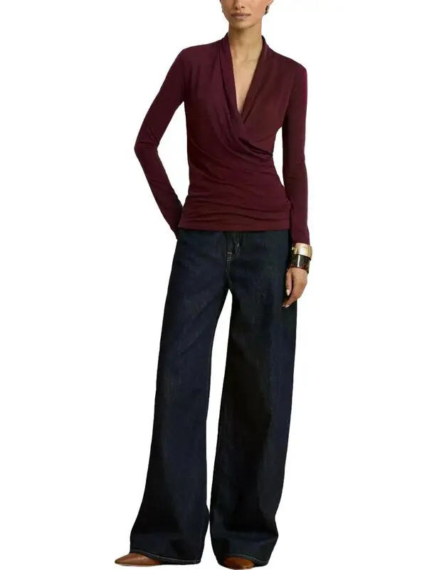 Ralph Lauren Hadara Wrap-style Blouse - Red