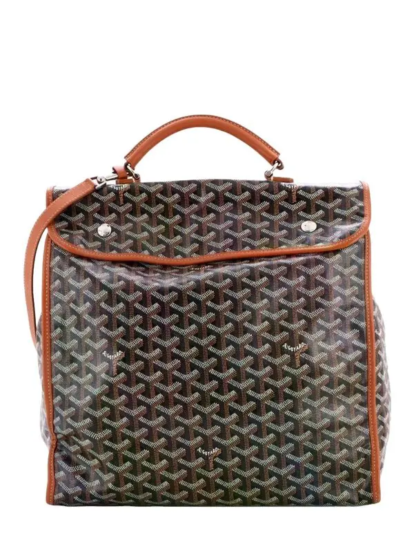 Goyard Saint Leger Briefcase Coated Canvas Backpack - Brown