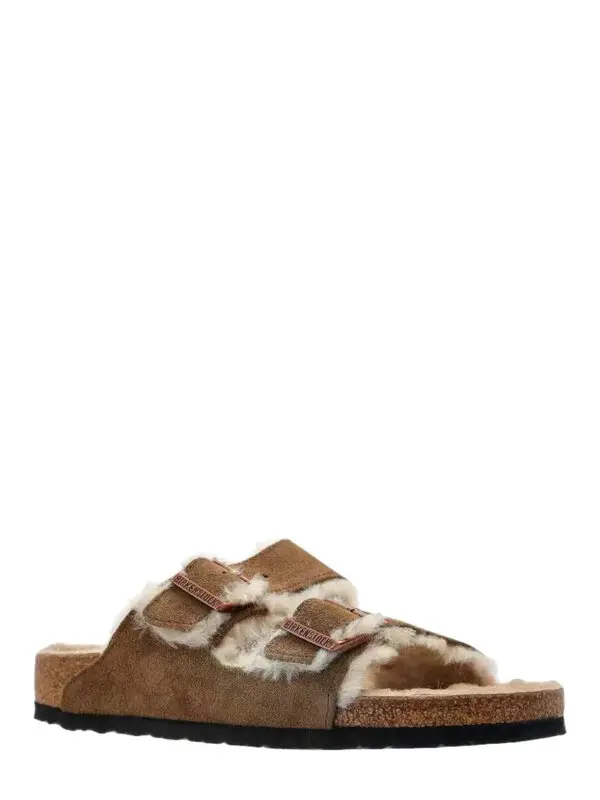 BIRKENSTOCK Arizona Shearling Lined Sandals - Brown