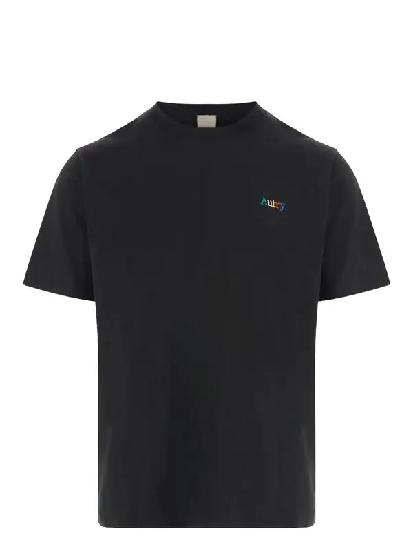 AUTRY T-shirt With Multicolor Logo - Black