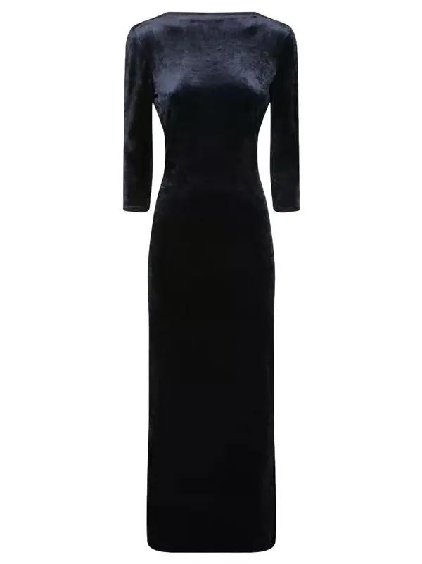 Giorgio Armani Twist-detail Open-back Midi Dress - Blue