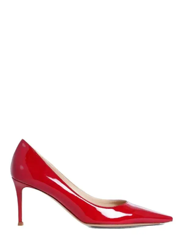 Roberto Festa Patent Leather Pointed Toe Stiletto Pumps - Red
