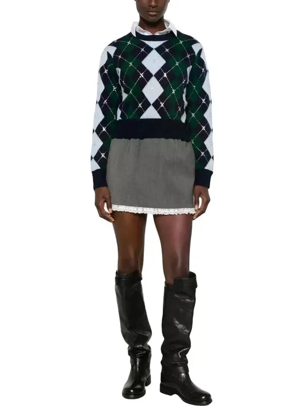 Maje Turtleneck Sweater With Ribbed Cuffs And Hem - Green