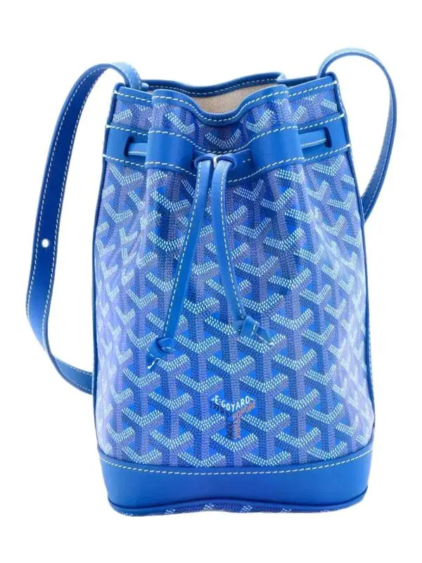 Goyard Petit Flot Coated Canvas Pm Bucket Bag - Blue