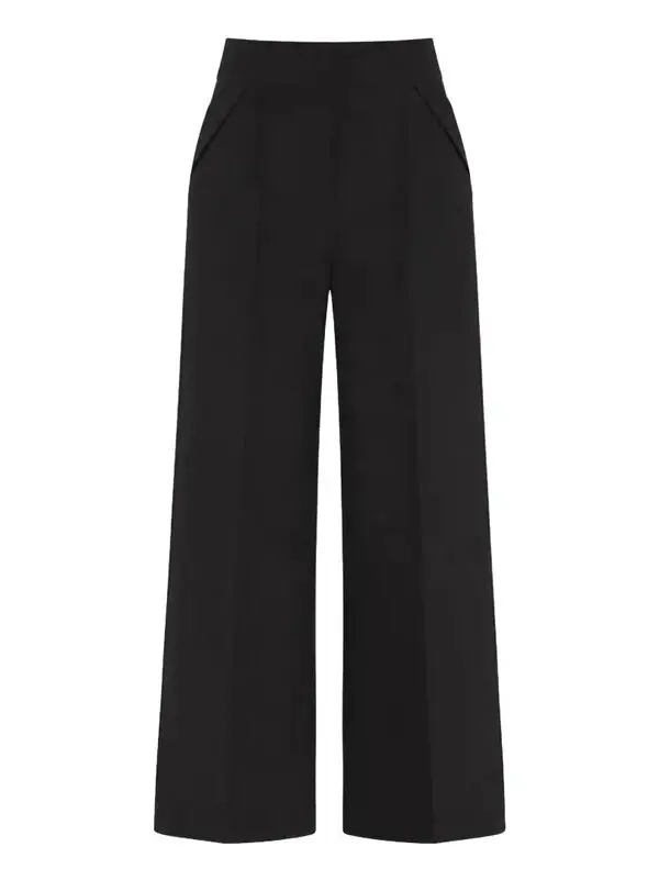 TEMPERLEY LONDON Nyx Satin-trimmed Trousers - Black
