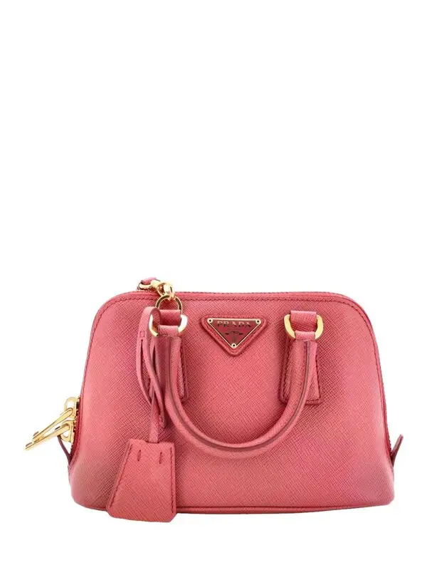 Prada Saffiano Leather Mini Crossbody Bag - Pink