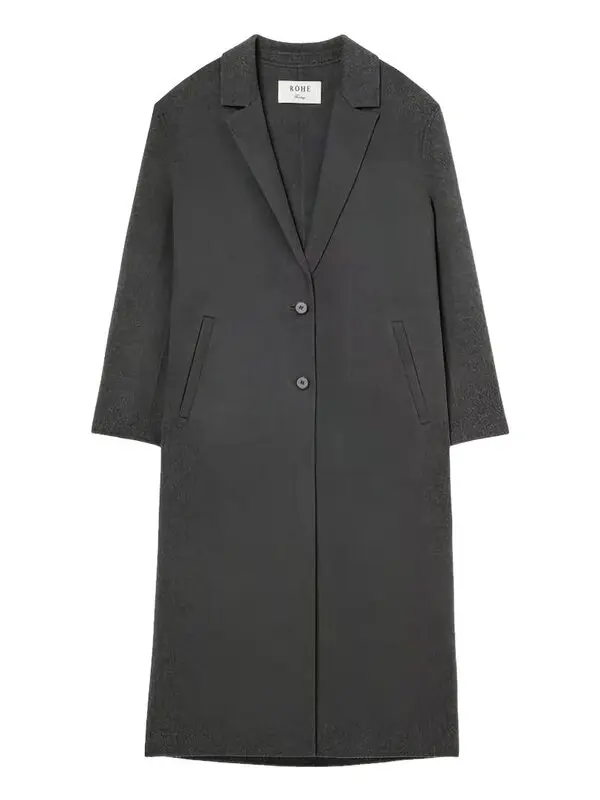 RÓHE Double-faced Notched-lapel Coat - Grey