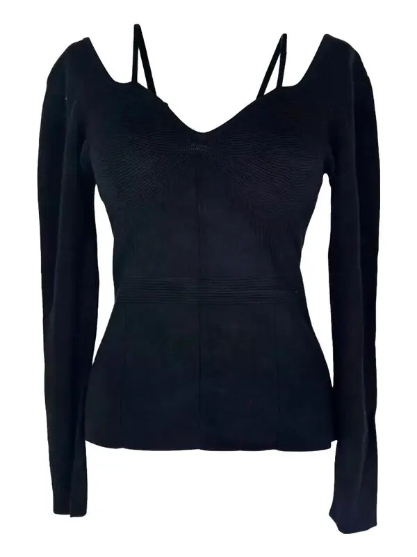 Altuzarra Sweetheart Neckline Shoulder-strap Sweater - Black