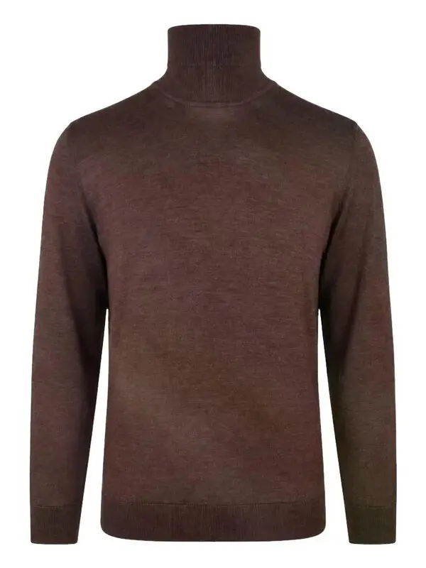 Pal Zileri Ribbed-trim Roll-neck Sweater - Brown