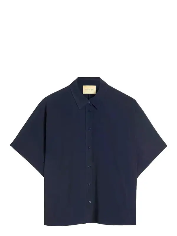 Momoni Brooklyn Crepe Shirt - Blue