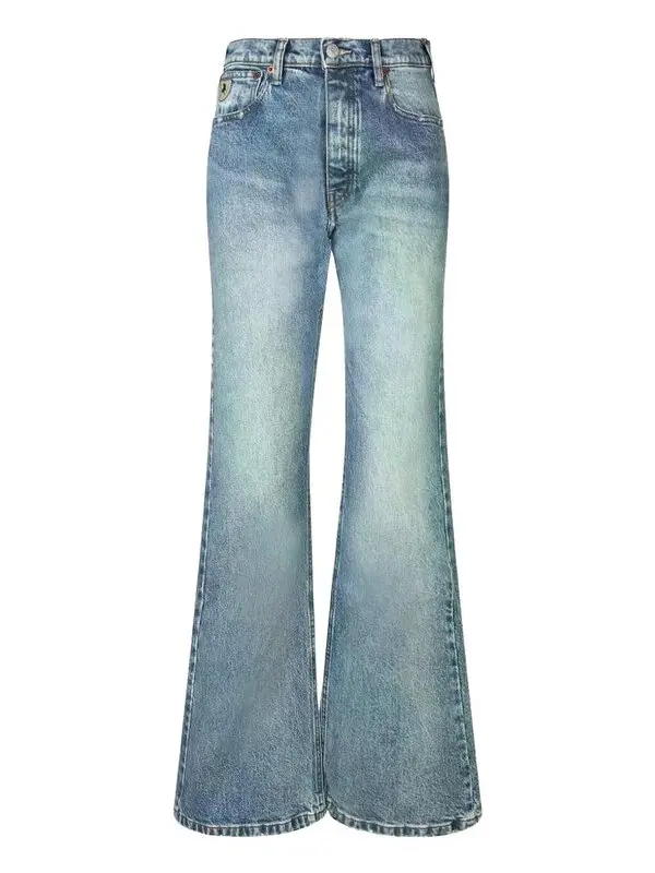 LOIS Faded Flared Jeans - Blue