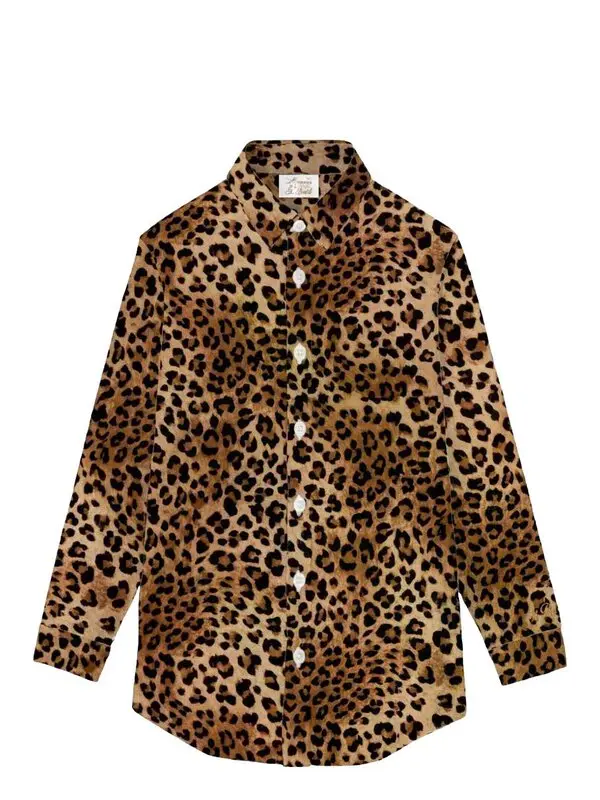 MC2 SAINT BARTH Brigitte Leopard-print Shirt - Brown