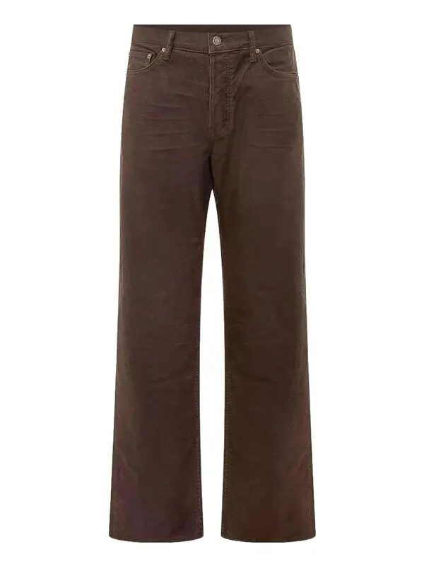TOM FORD Moleskin Straight-leg Trousers - Brown