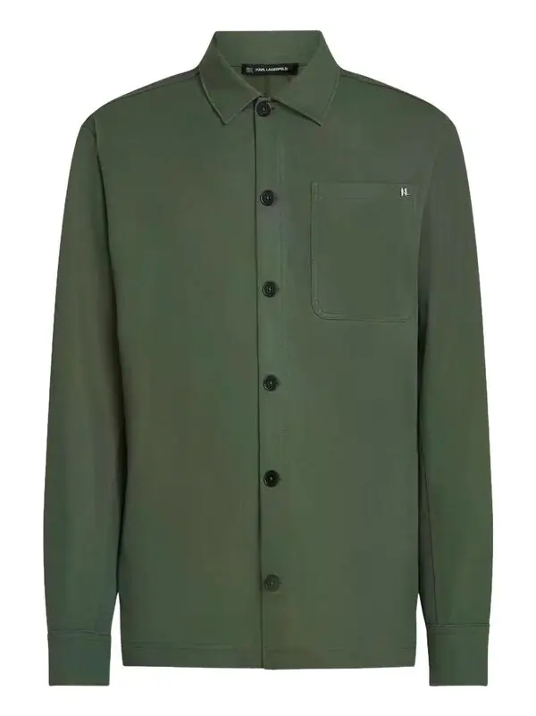 Karl Lagerfeld Buttoned Overshirt - Green