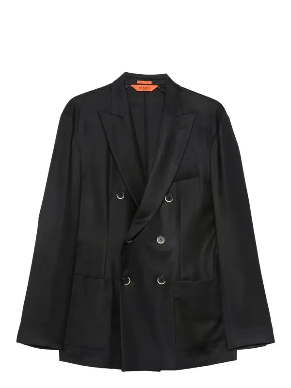 Barena Venezia Double-breasted Peak-lapel Jacket - Black