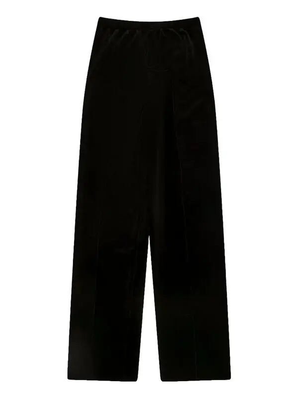 Vetements Velvet Fitted Track Pants - Black