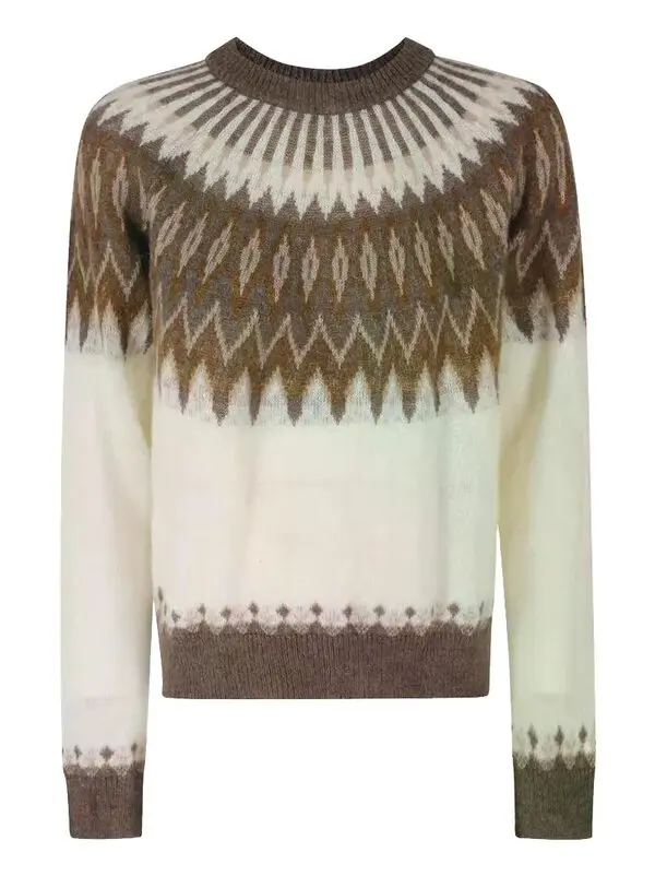 ROBERTO COLLINA Patterned Sweater - Neutrals