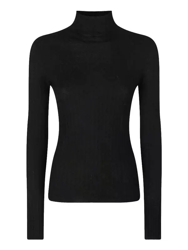 ROBERTO COLLINA High-neck Long-sleeve Sweater - Black