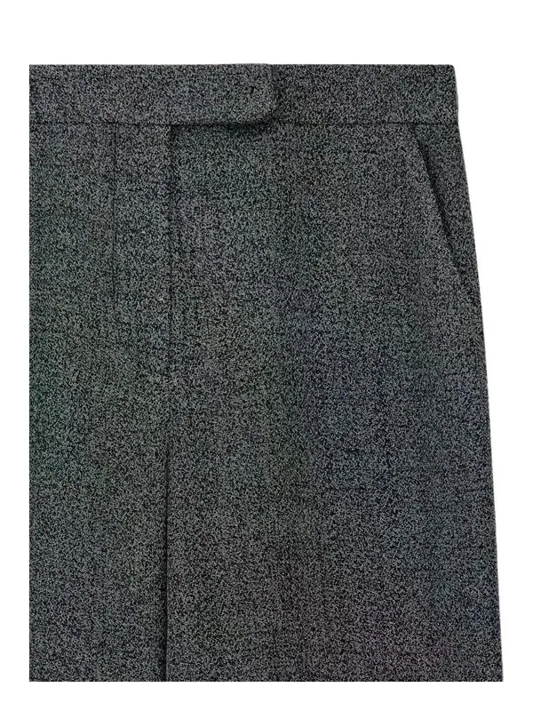 Emporio Armani Marl-effect Wide-leg Trousers - Grey
