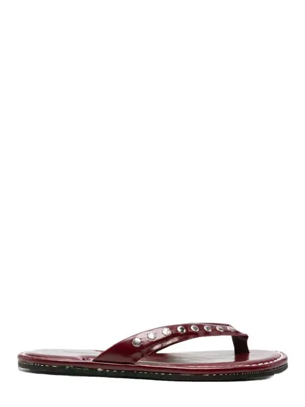 RIA MENORCA Dali Stud-embellished Thong Sandals - Red