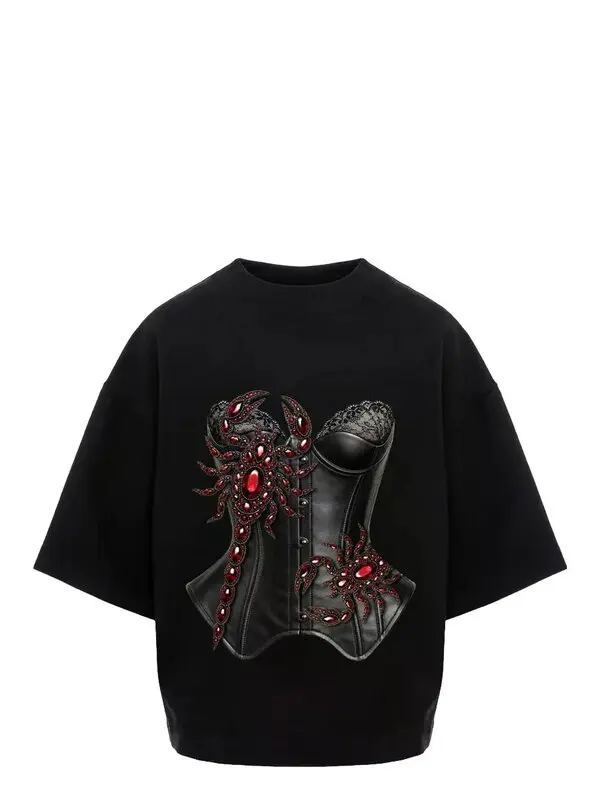 HAMZA Scorpion-print T-shirt - Black
