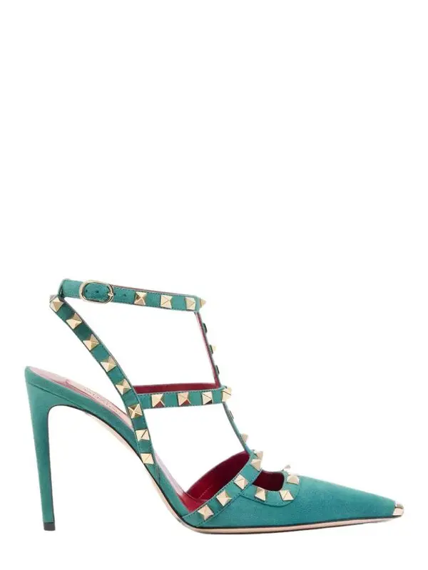 Valentino Garavani Rockstud Suede Pumps - Green