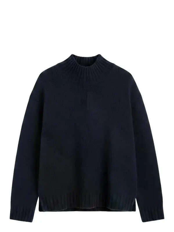 Chinti & Parker Funnel-neck Cashmere Sweater - Blue