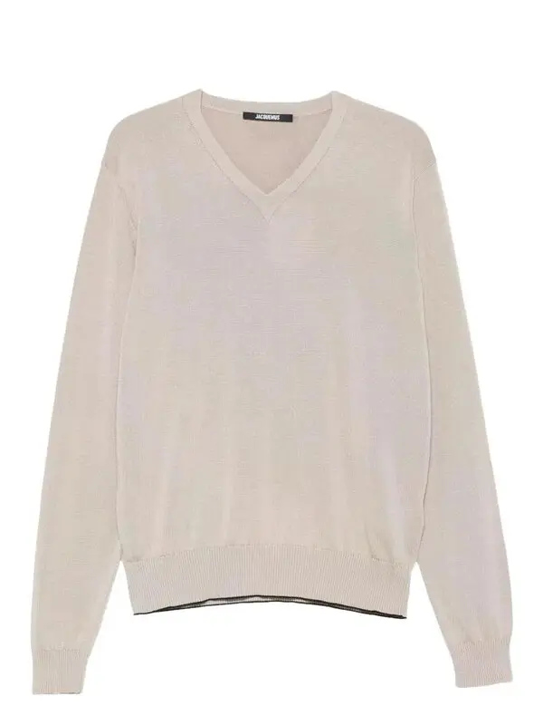 Jacquemus The Rio V-neck Sweater - Neutrals