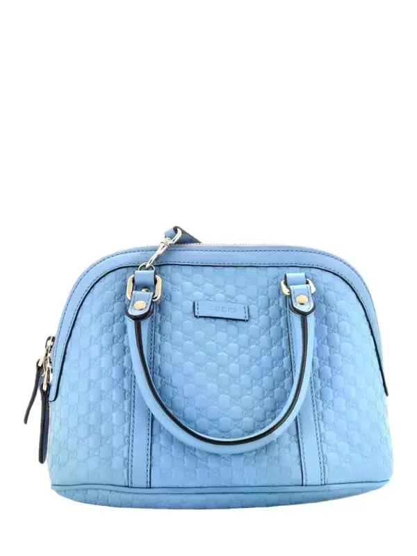 Gucci Convertible Dome Microguccissima Leather Mini Satchel - Blue