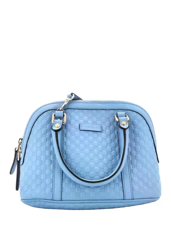 Gucci Convertible Dome Microguccissima Leather Mini Satchel - Blue