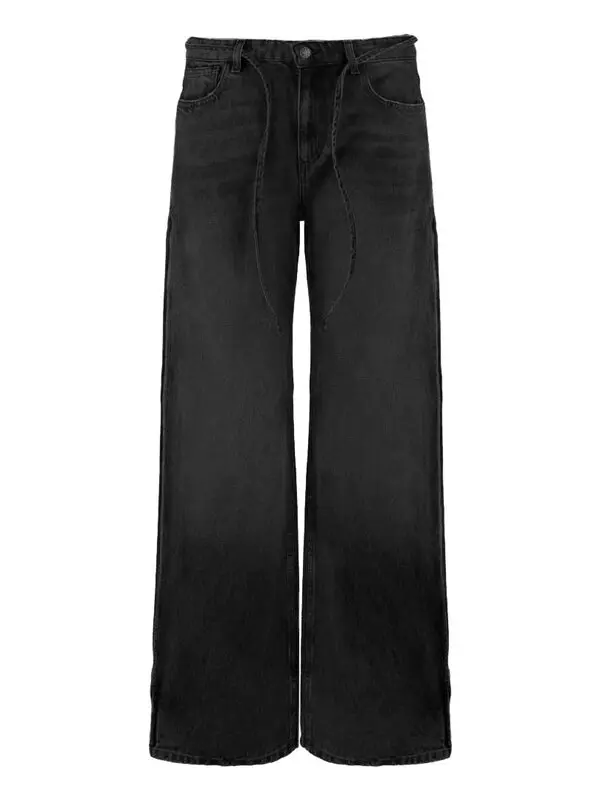 THE GARMENT Washed-effect Drawstring Jeans - Black