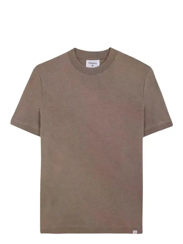 NOWADAYS Mélange Crew-neck T-shirt - Brown