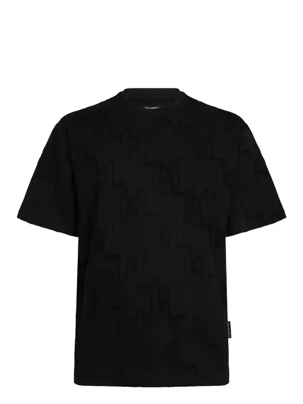Karl Lagerfeld All-over Monogram T-shirt - Black