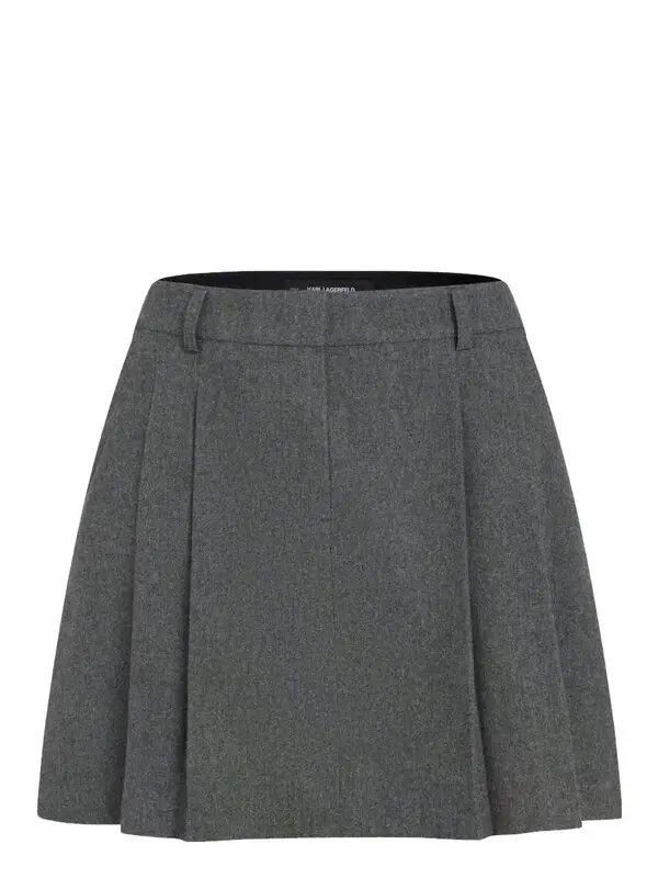 Karl Lagerfeld Pleated Mini Skort - Grey