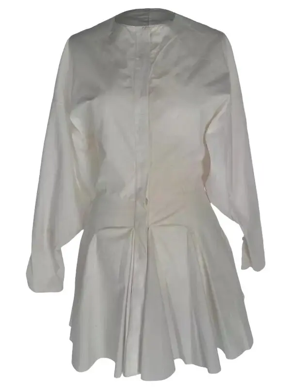Alaïa A-line Long-sleeve Dress - White