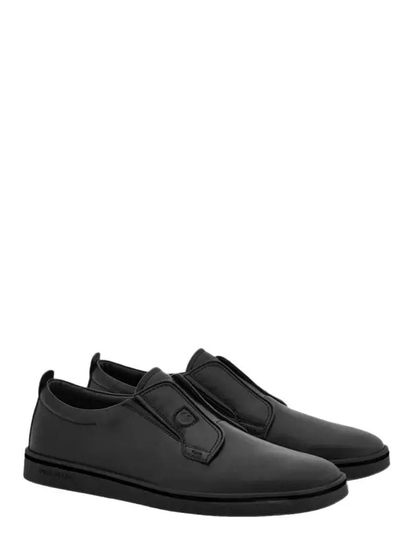 FERRAGAMO Derby Slip-on Shoes - Black